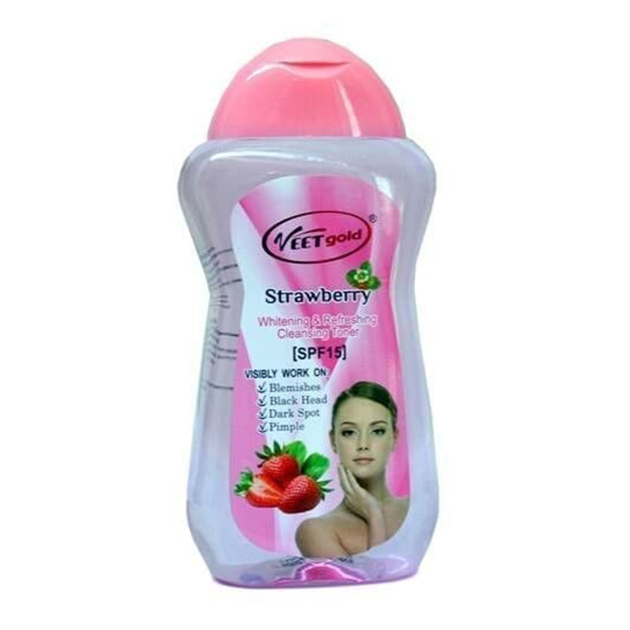 Veet Gold Strawberry Whitening & Refreshing Cleansing Toner, SPF15 ...